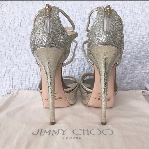 Jimmy Choo | Shoes | Jimmy Choo Glitter Sparkle Platform Sandal 365 ...